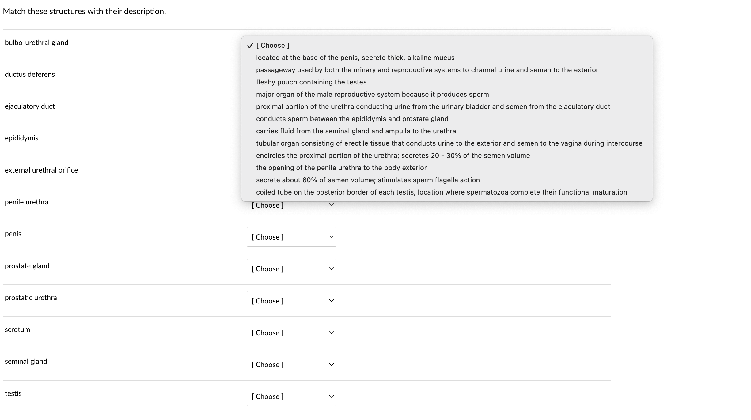 Solved Match these structures with their description. | Chegg.com