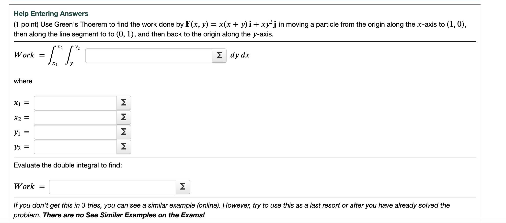 Solved Help Entering Answers (1 point) Use Green's Thoerem | Chegg.com
