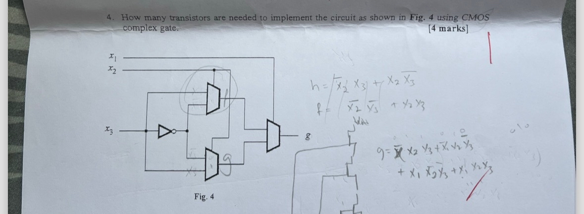 Solved 4 How Many Transistors Are Needed To Implement The 
