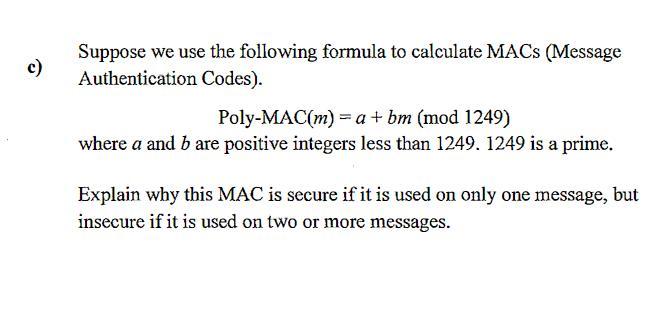 Solved c) Suppose we use the following formula to calculate | Chegg.com