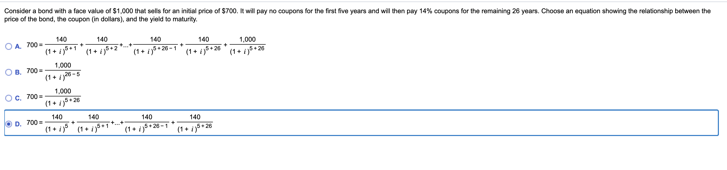 Solved Consider a bond with a face value of $1,000 that | Chegg.com