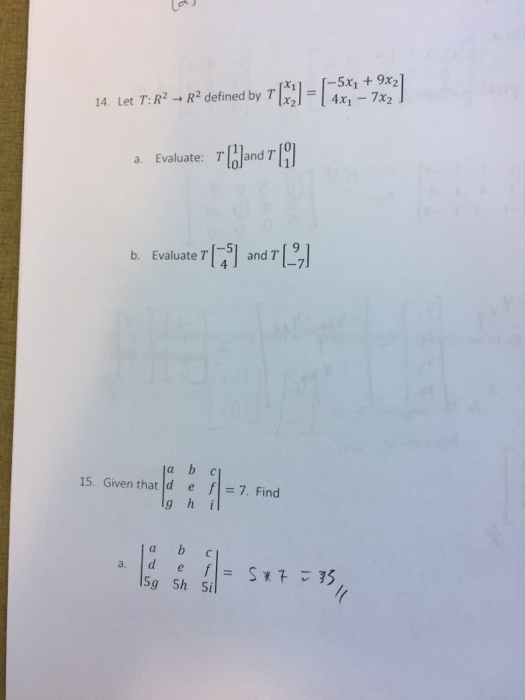 Solved Let T: R^2 rightarrow R^2 defined by T [x_1 x_2] = | Chegg.com