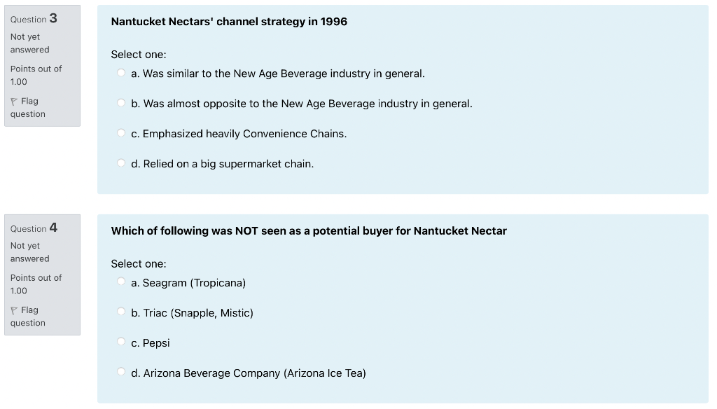 Solved Question 1 How did the founders of Nantucket Nectars | Chegg.com