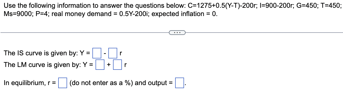 Use the following information to answer the questions | Chegg.com