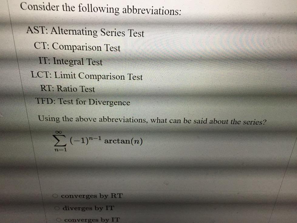 Solved Consider the following abbreviations: AST: | Chegg.com