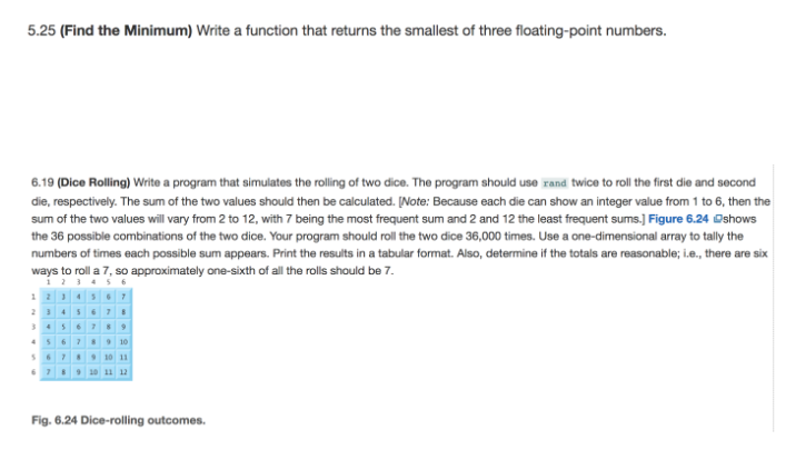 Solved 5.25 (Find the Minimum) Write a function that returns | Chegg.com