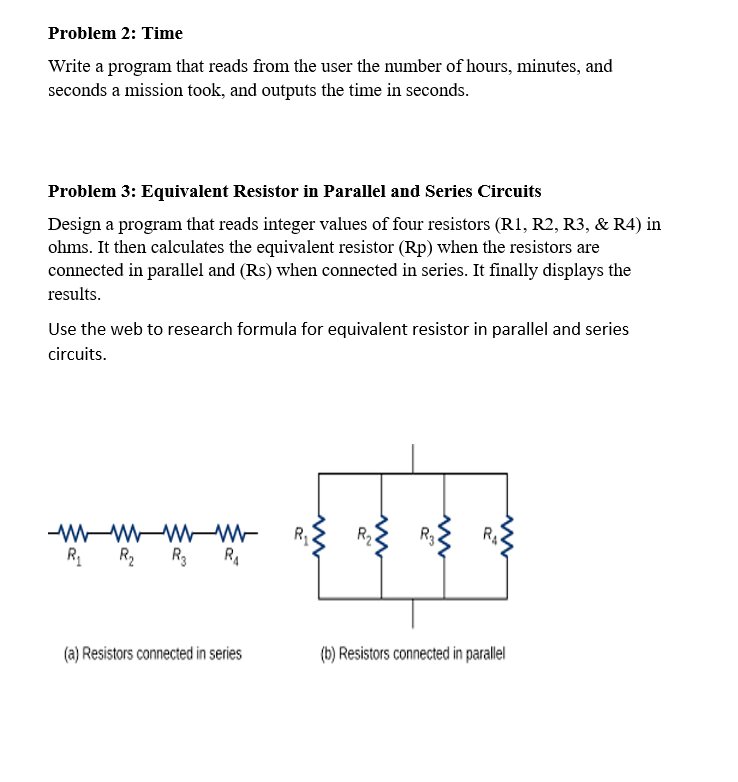 Solved Problem 2: Time Write a program that reads from the | Chegg.com
