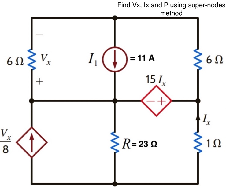 Solved Find the value of Vx , Ix and P of the dependent | Chegg.com