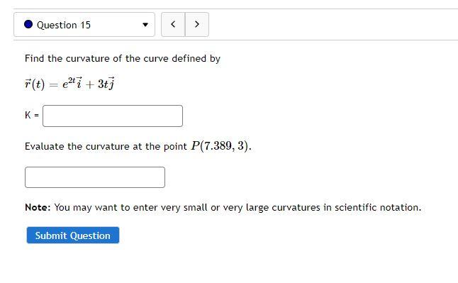 Solved Find the curvature of the curve defined by | Chegg.com