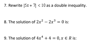 Solved 7. Rewrite |5x+7|