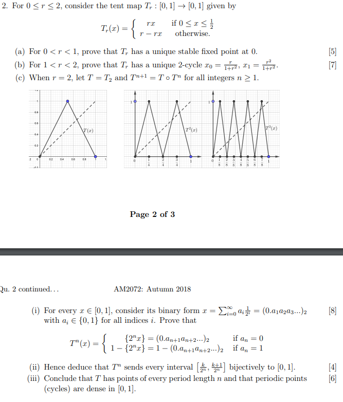Solved 2. For 0 1. [5] [7] 1+2 08 Al (2) T°) 04 2 04 06 1 | Chegg.com