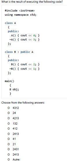 Solved What is the result of executing the following code? | Chegg.com