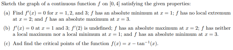 Solved Sketch The Graph Of A Continuous Function F On 0 4 6962