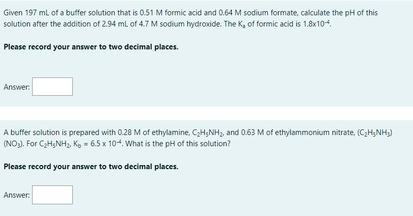 Solved Given 197 mL of a buffer solution that is 0.51M | Chegg.com