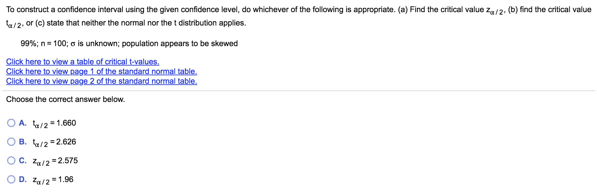 Solved To Construct A Confidence Interval Using The Given 4115
