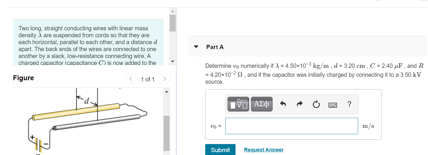 Solved Two long, straight conducting wires with linear mass | Chegg.com