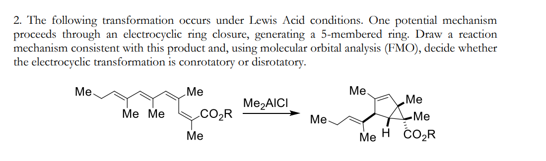 Solved 2. The following transformation occurs under Lewis | Chegg.com