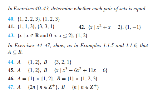 Solved In Exercises 40-43, determine whether each pair of | Chegg.com