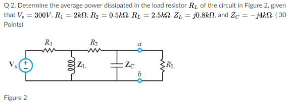 Solved Determine the average power dissipated in the load | Chegg.com
