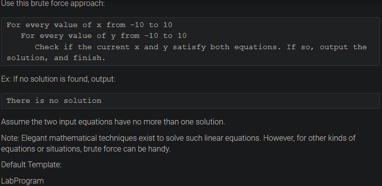 Solved Use this brute force approach: For every value of x | Chegg.com