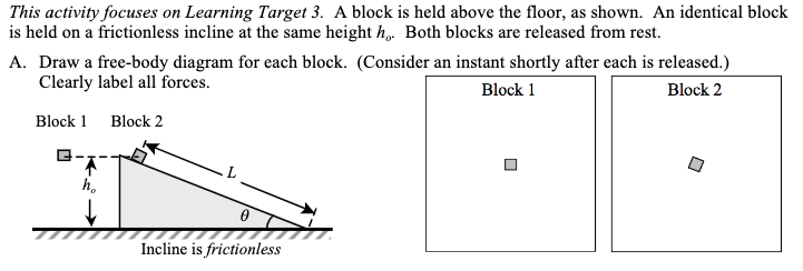 Solved This activity focuses on Learning Target 3. A block | Chegg.com