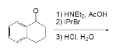 Solved 1) HNET, ACOH 2) iPrBr 3) HCI, H20 | Chegg.com