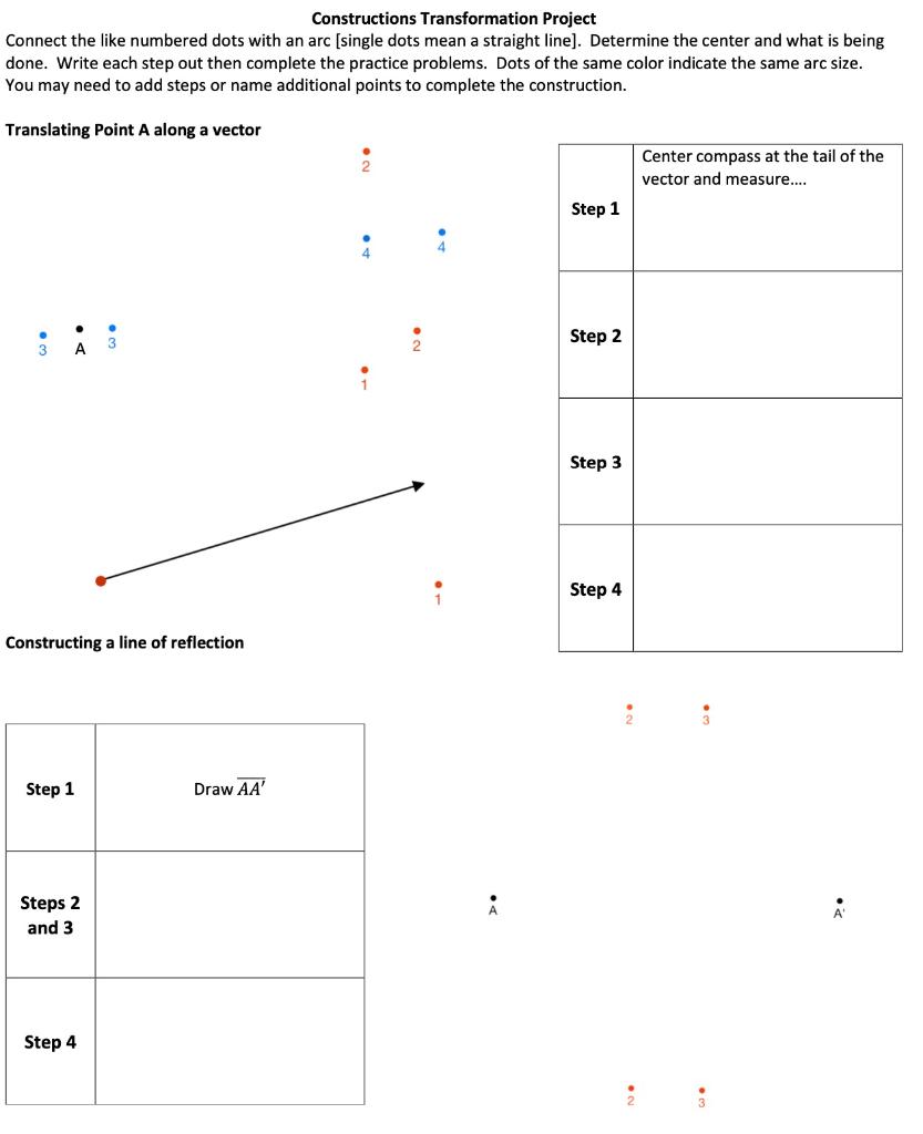 Solved Constructions Transformation Project Connect the like | Chegg.com