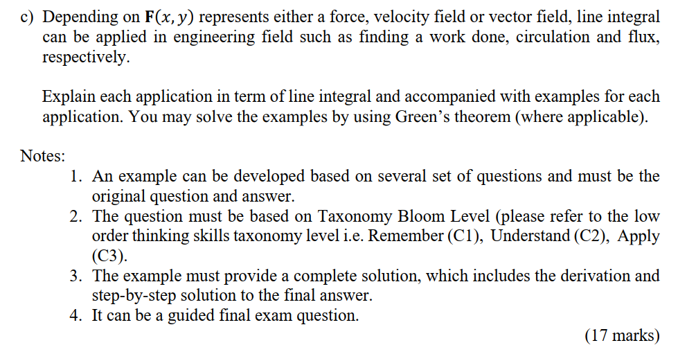 Solved QUESTION 2 Vector Field and Line Integral a) What is | Chegg.com