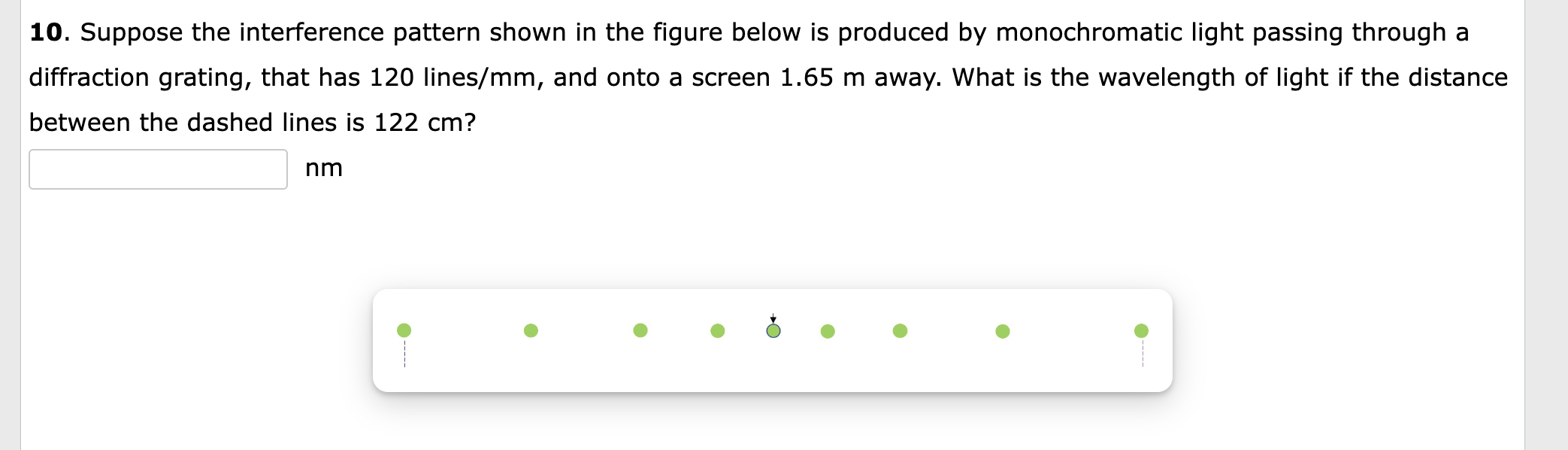 Solved 10 Suppose The Interference Pattern Shown In The