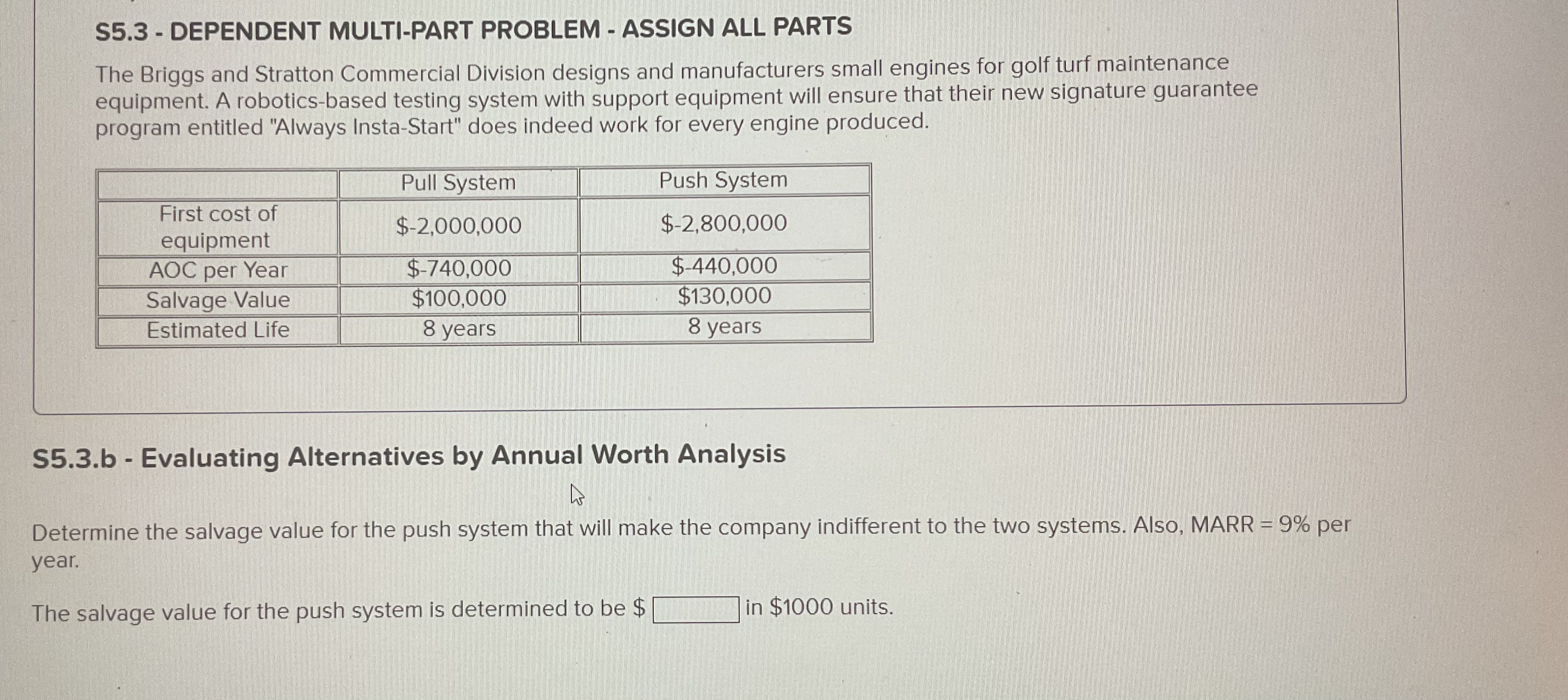 Solved S5.3 - DEPENDENT MULTI-PART PROBLEM - ASSIGN ALL | Chegg.com