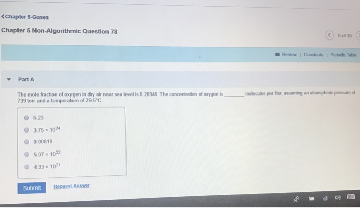 Solved Chapter 5-Gases Chapter 5 Non-Algorithmic Question 78 | Chegg.com