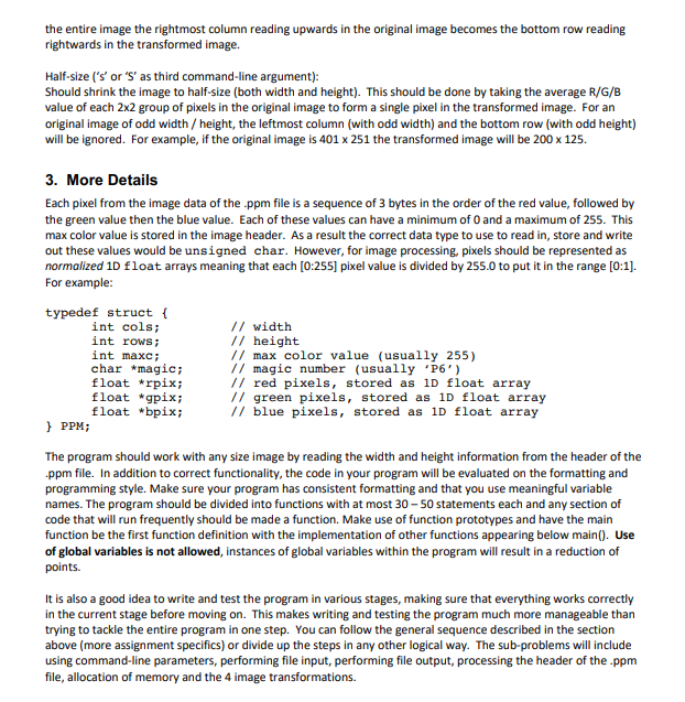 2. More Assignment Specifics This program will read | Chegg.com