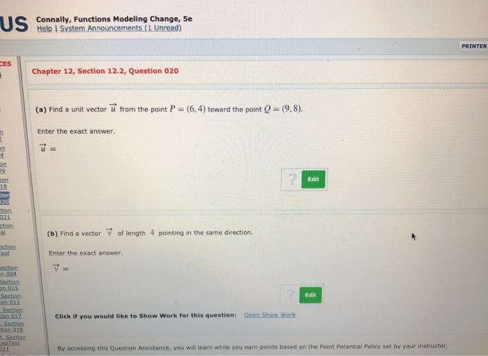 Solved US Connally, Functions Modeling Change, Se Help I | Chegg.com