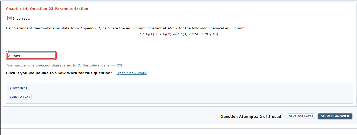 Solved Chapter 14 Question 23 Parameterization X Incorrect
