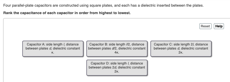 Solved Four parallel-plate capacitors are constructed using | Chegg.com