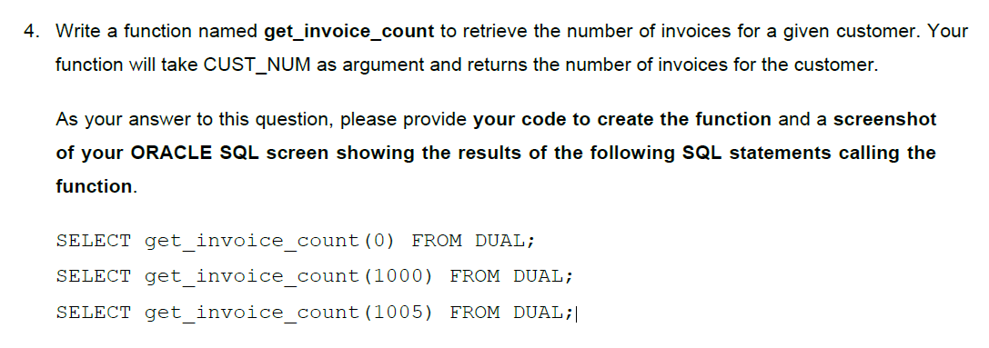 Solved Write a function named get_invoice_count to retrieve | Chegg.com