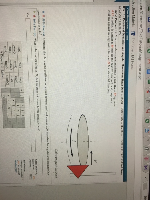 Solved a.com/Common/TakeTutorialAssignment.aspx struction | Chegg.com