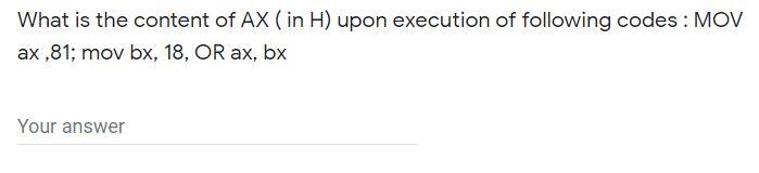 Solved CMP is 16 bit substraction instruction while SUB is 8 | Chegg.com