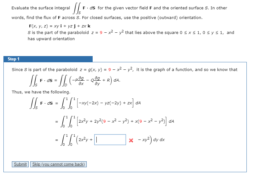 Solved Evaluate the surface integral || Fids for the given | Chegg.com