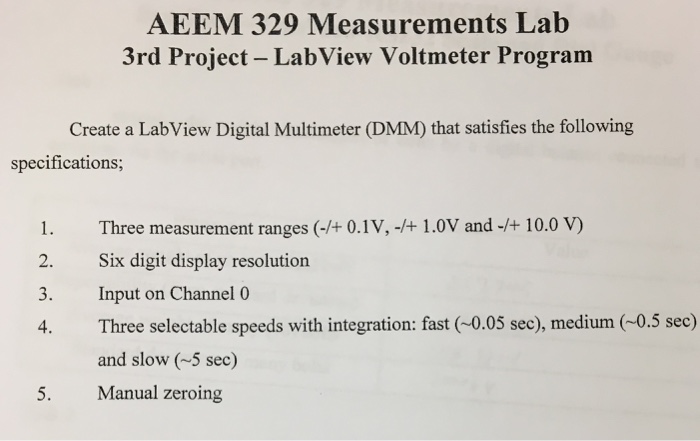 Create a labview program that works as a digital | Chegg.com