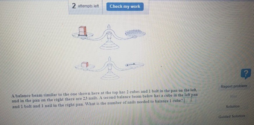 Solved 2 attempts left Check my work Report problem A | Chegg.com