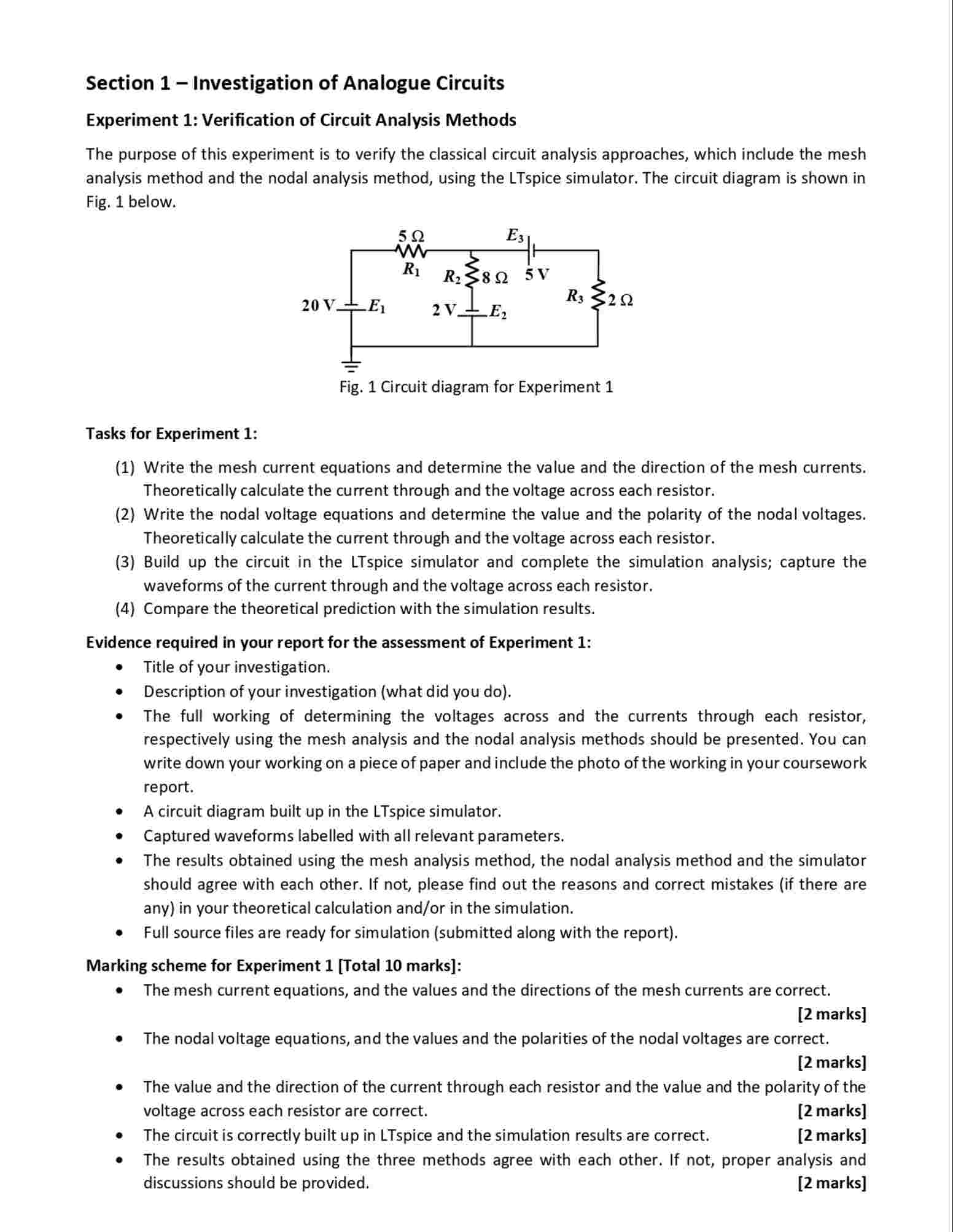 Solved Section 1 - ﻿Investigation of Analogue | Chegg.com