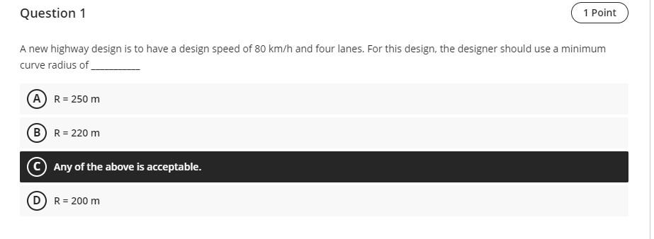 [Solved]: A 4-lane highway curve system is to be designed at