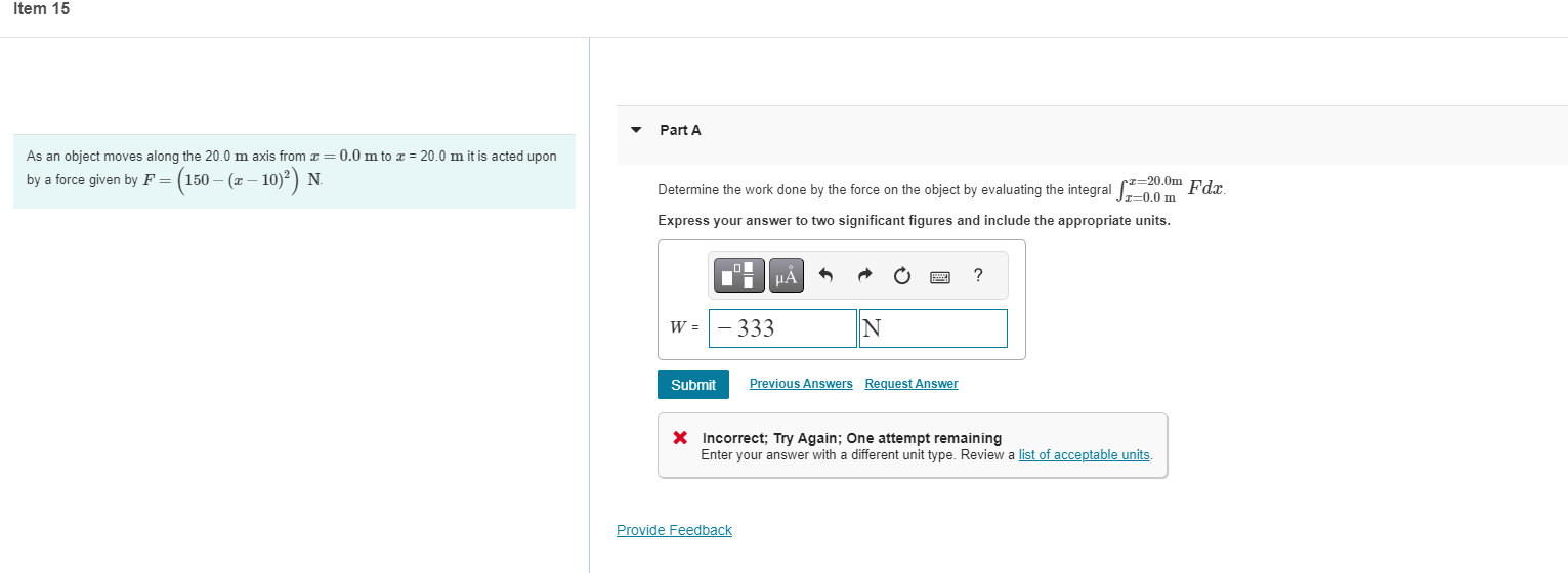 Solved As an object moves along the 20.0 m axis from x=0.0 m | Chegg.com