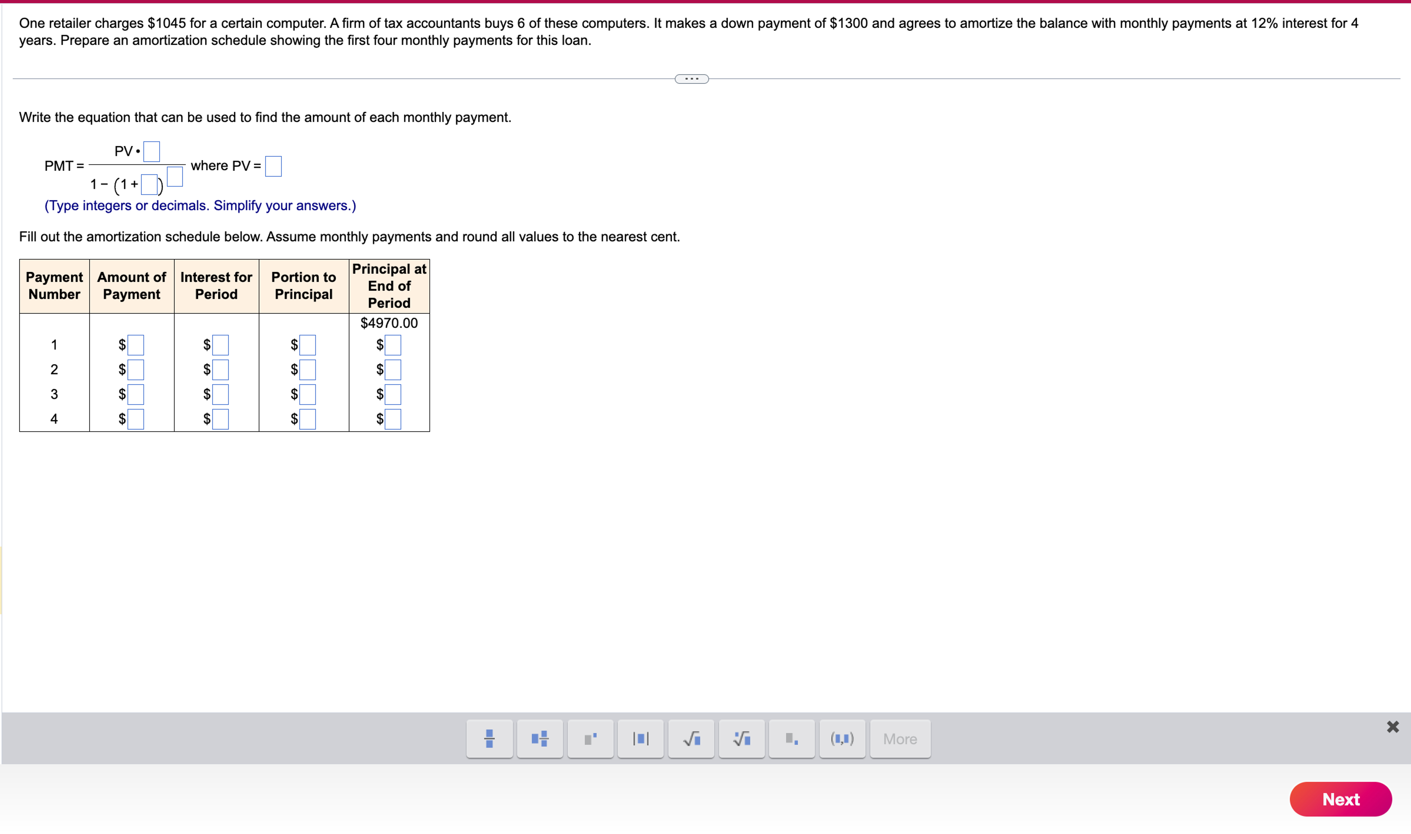 years. Prepare an amortization schedule showing the | Chegg.com