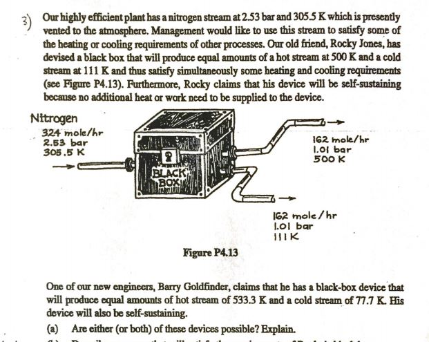 Solved BOXW Our highly efficient plant has a nitrogen stream | Chegg.com