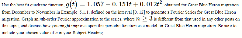 Solved Use the best fit quadratic function, | Chegg.com