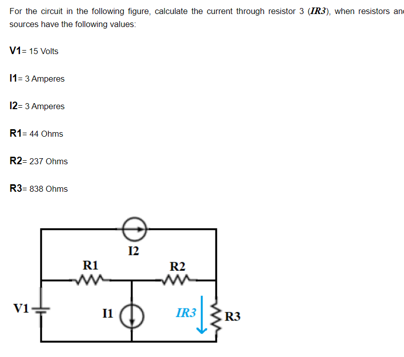 Solved For The Circuit In The Following Figure Calculate