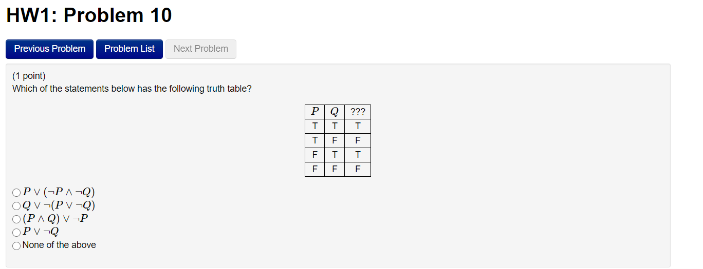 Solved HW1: Problem 10 Previous Problem Problem List Next | Chegg.com