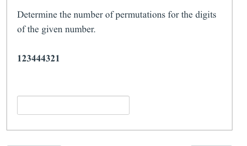 Solved Determine the number of permutations for the digits | Chegg.com